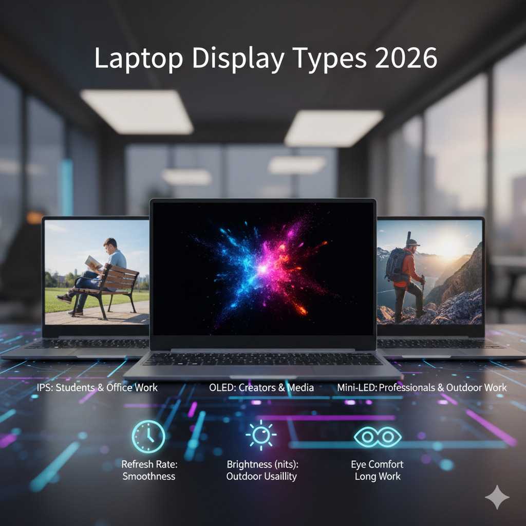 Laptop Display Types 2026: IPS vs OLED vs Mini-LED